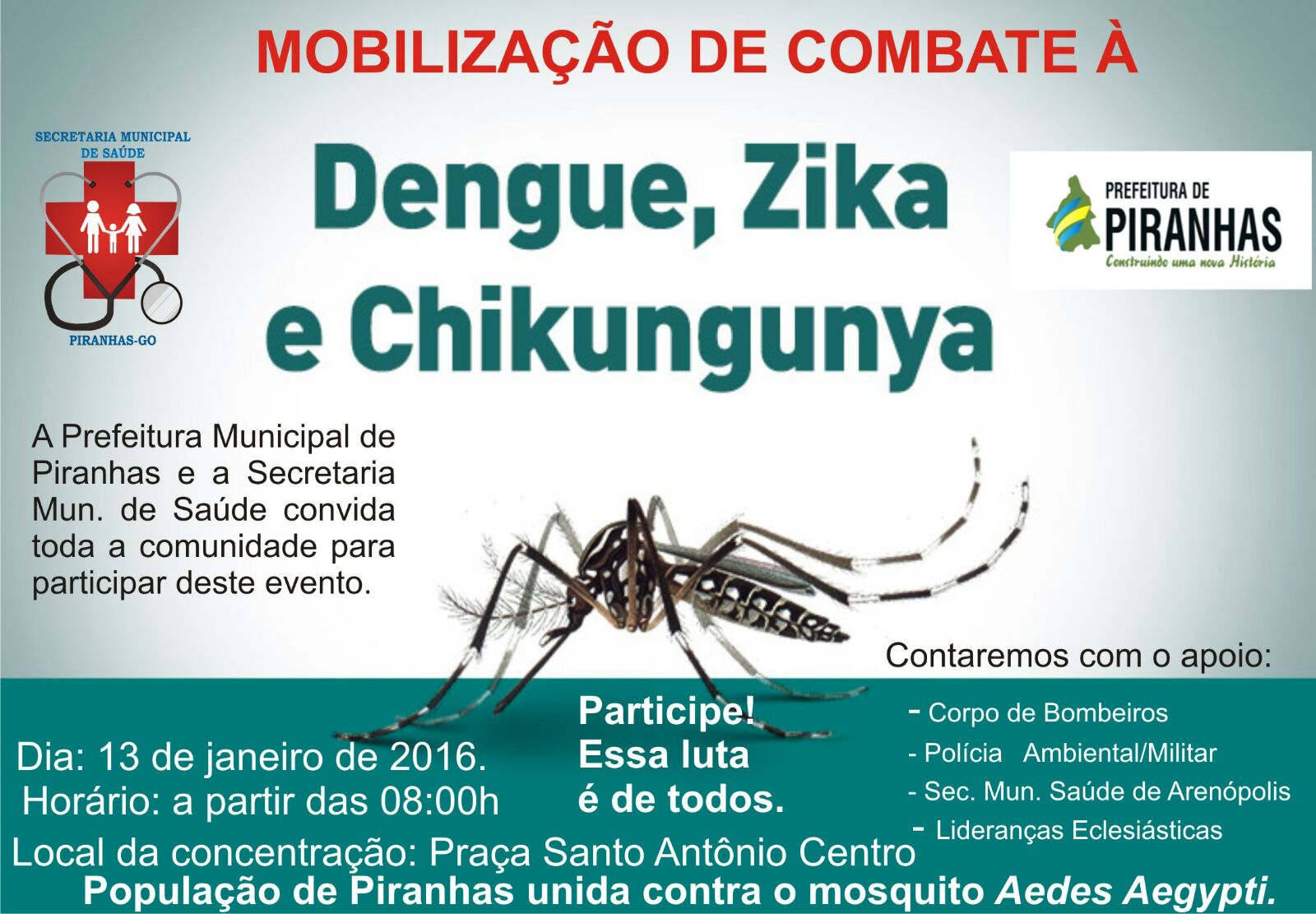 Piranhas promove ação de combate a Aedes aegypti - Jornal O+Positivo